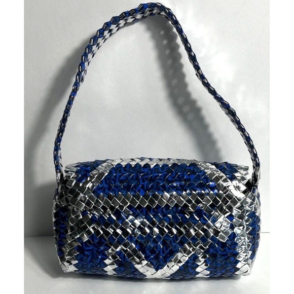 Unbranded | Bags | Handmade Purse Made From Duck Tape Blue And Silver ...